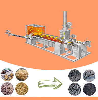 Biomass Carbonization Machine | Continuous Plant Design
